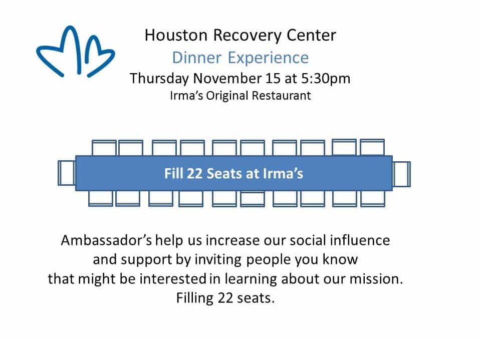 A Dinner Experience Graphic - Houston Recovery Center